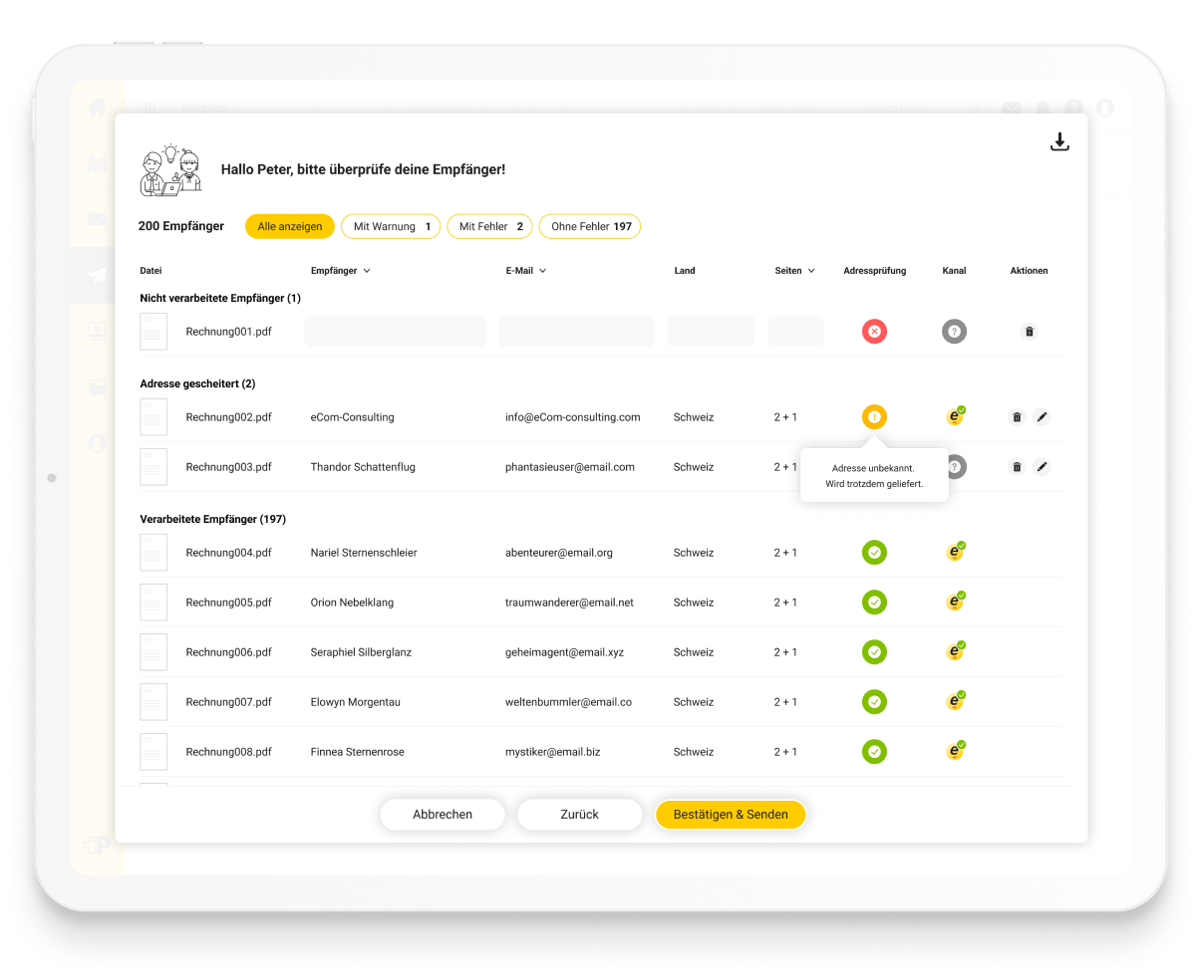 Envoyer du courrier professionnel en ligne avec SmartSend | ePost Suisse