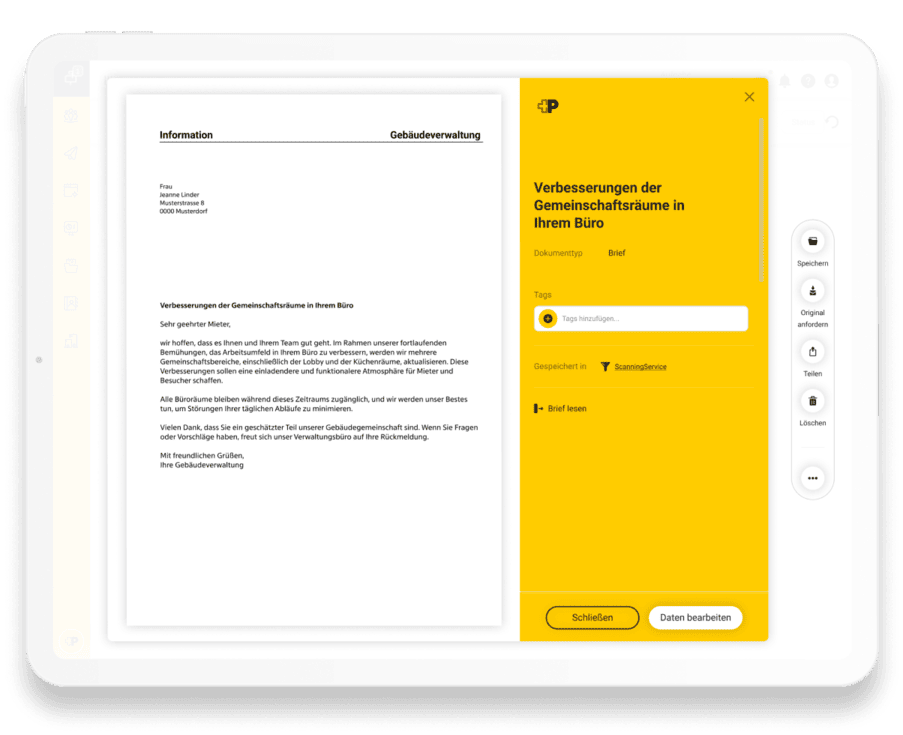 Geschäftspost digital empfangen mit ScanningService | ePost Schweiz
