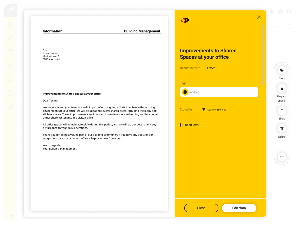 Receive business mail digitally with ScanningService | ePost Switzerland